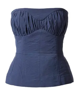 Tove Strapless Pleated Top