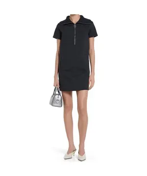 Gucci Double Jersey Zip-up Mini Dress - Black