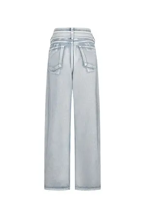 Acne Studios Belted Tapered Leg Jeans - Gray
