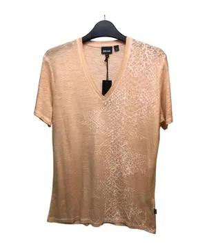 Just Cavalli V-neck Short-sleeved T-shirt - Nude