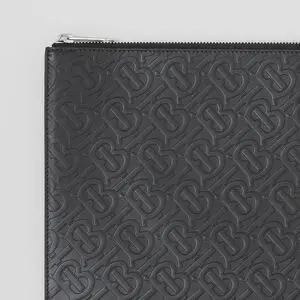 Burberry Classic Logo Zipper Clutch