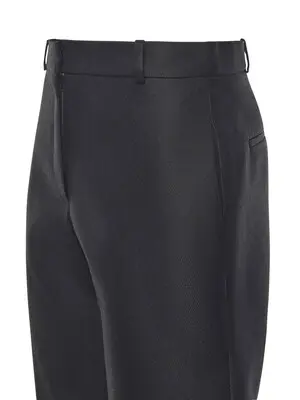 Dior Wool And Silk Grain De Poudre Cropped Trousers