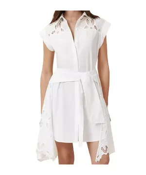 ALLSAINTS Zola Lace Trim Mini Dress