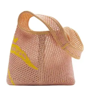 Burberry Ekd Motif Crochet Tote Bag