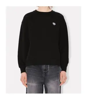Kenzo Happy Tiger Embroidered Sweatshirt - Black