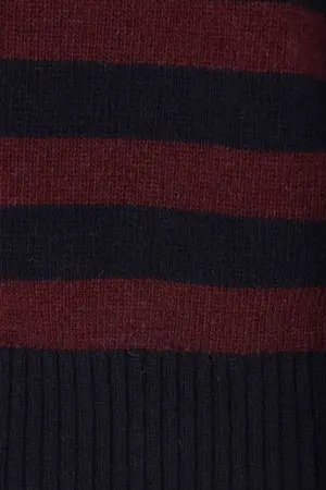 GANNI Logo Intarsia Striped Knitted Jumper - Black