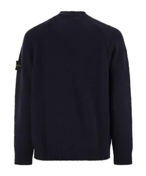 Stone Island Round Neck Sweater With Raglan Sleeves - Blue