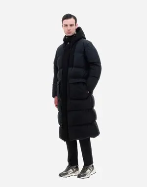 Herno Long Down Parka With Drawstring Hood - Black