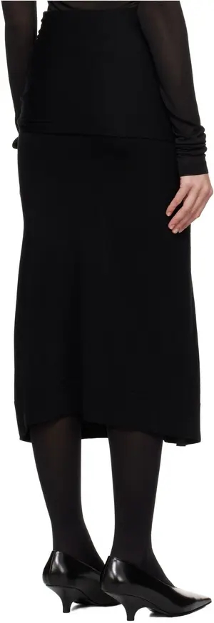 TOTEME Draped Fine Knit Midi Skirt