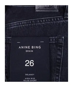 ANINE BING Delaney High Rise Relax Short - Black