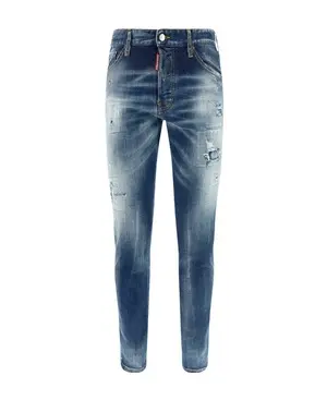 Dsquared2 Fitted Mid-rise Jeans - Blue