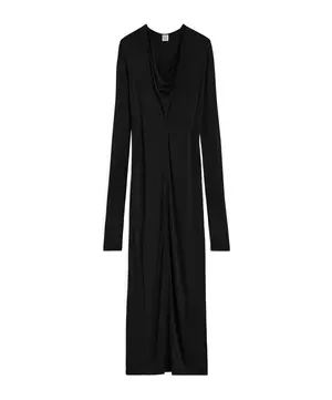 Women's Plain Draped Dresses