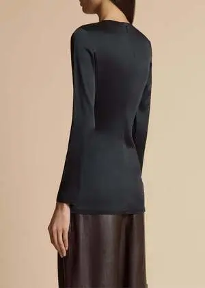 Khaite Long-sleeved T-shirt With High Neckline