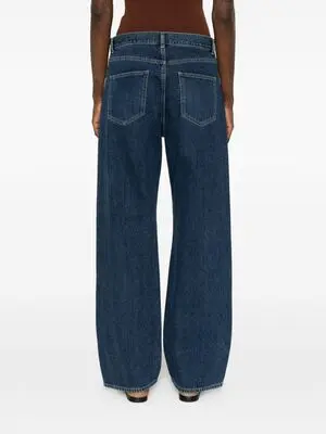 THE ROW High-waisted Wide-leg Denim Jeans - Blue