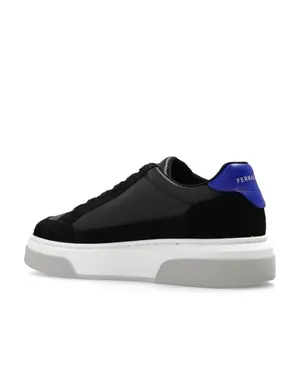 FERRAGAMO Logo Embellished Lace-up Sneakers - Black
