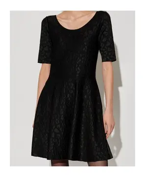 Versace Short-sleeved Flared Dress With Pattern Detail