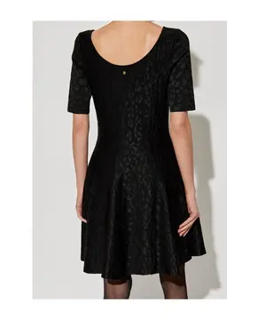 Versace Short-sleeved Flared Dress With Pattern Detail