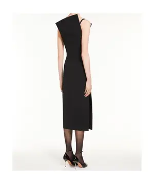 Sportmax Asymmetrical Midi Dress With Corset Detail