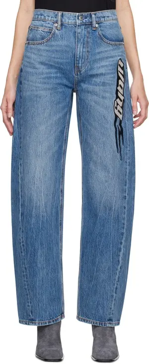 Alexander Wang Blade Logo-embroidered Balloon Jeans