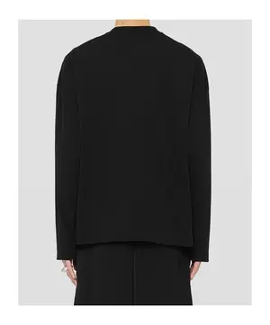 JIL SANDER Logo Printed Crewneck T-shirt - Black