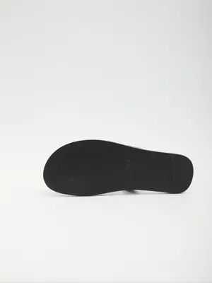 Saint Laurent Logo Plaque Flat Slides