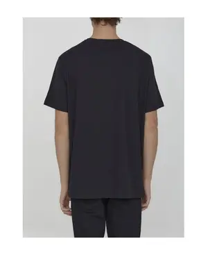 Balmain Logo Printed Crewneck T-shirt - Black