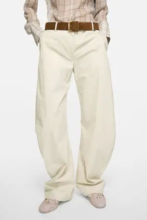 Acne Studios Barrel-leg Coated Cotton Twill Pants