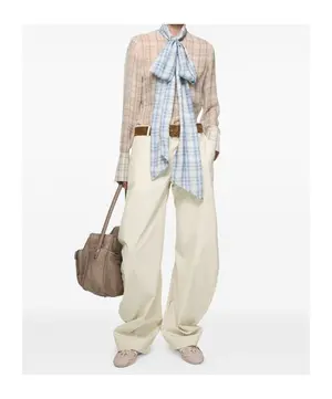 Acne Studios Barrel-leg Coated Cotton Twill Pants