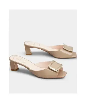 ROGER VIVIER Logo Engraved Slip-on Mules