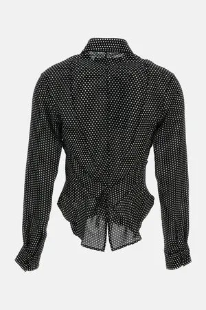 Junya Watanabe Polka Dot Long Sleeve Shirt - Black