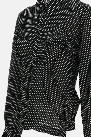 Junya Watanabe Polka Dot Long Sleeve Shirt - Black