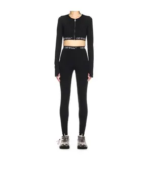 Off-White Logo Waistband Leggings - Black