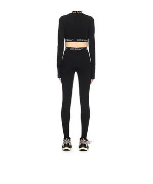 Off-White Logo Waistband Leggings - Black