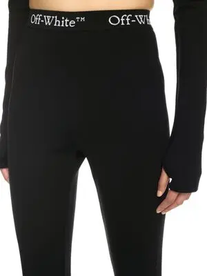Off-White Logo Waistband Leggings - Black