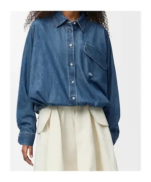 Loewe Embroidered Logo Denim Shirt