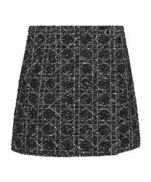Dior Plaid Culottes With Cd Logo Clasp