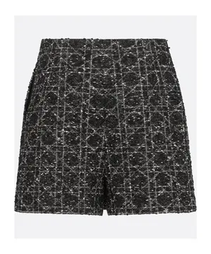 Dior Plaid Culottes With Cd Logo Clasp