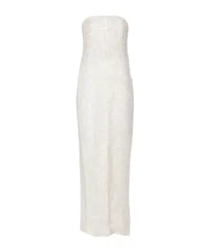 TOTEME Strapless Textured Maxi Dress With Slit