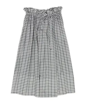 JIL SANDER Checked Midi Skirt