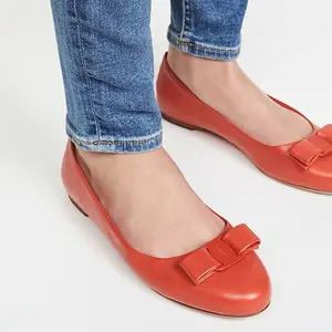 FERRAGAMO Bow Detail Ballet Flats
