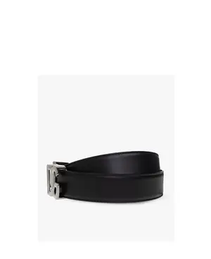Dolce & Gabbana Logo Plaque Square Buckle Leather Belt