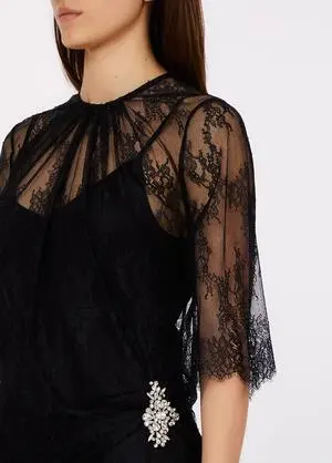 Liu Jo Lace Embellished Mini Dress