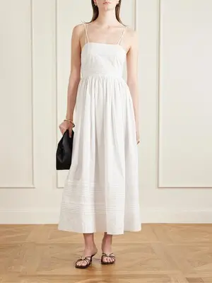 BODE Chamomile Embroidered Spaghetti Strap Dress