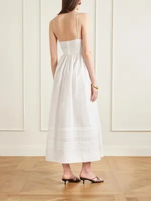BODE Chamomile Embroidered Spaghetti Strap Dress