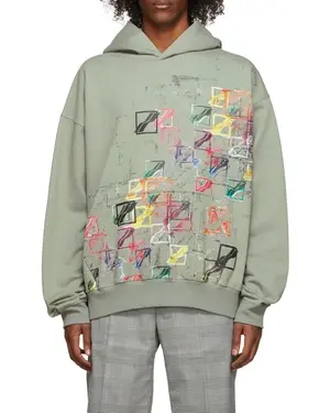 We11Done Abstract Print Hoodie