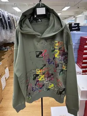 We11Done Abstract Print Hoodie