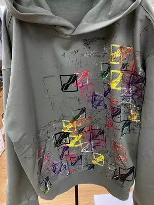 We11Done Abstract Print Hoodie
