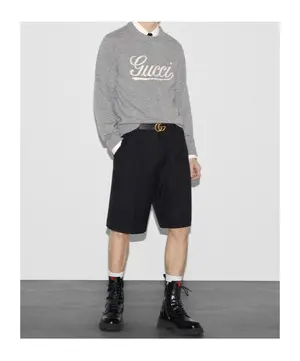 Gucci Pleated Gabardine Shorts