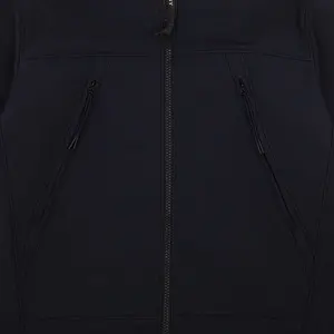 C.P. COMPANY Long Sleeve Zip Jacket With Goggles - Black