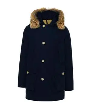 Woolrich Arctic Hooded Parka With Fur Trim - Black